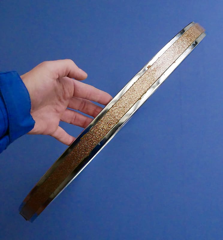 Gretsch Champagne Sparkle Bassdrum Hoop 22" Stop Sign Vintage | Reverb