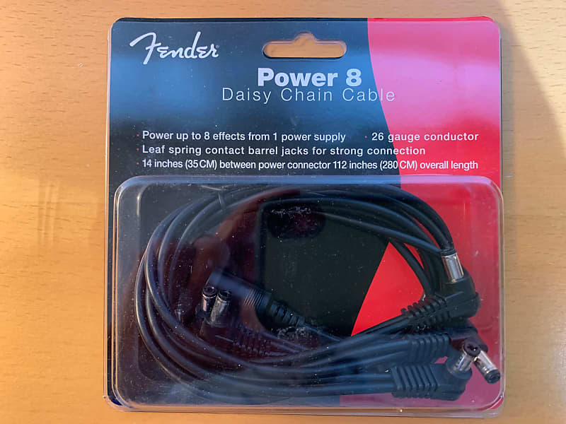 Fender Power 8 Effects Pedal Daisy Chain Cable 2000s - Black | Reverb