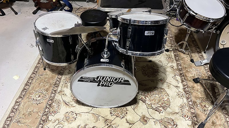 Remo Junior PTS 1980s - Black (Kids Drum Set) | Reverb