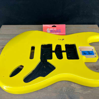 Real Life Relics Strat® Stratocaster® Body Aged Yellow Taxi | Reverb