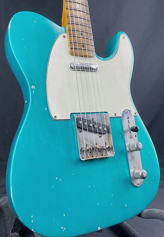 Custom/Hybrid Telecaster, Relic, Translucent Ocean Turquoise | Reverb