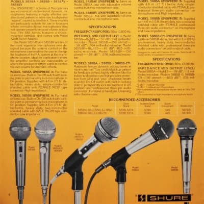 Vintage 1970's Shure 585SB dynamic microphone Low Z Satin | Reverb