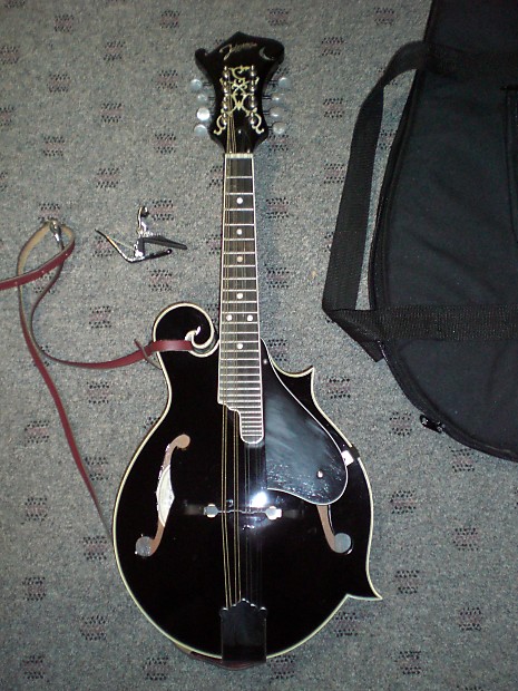 Johnson F style Mandolin mid 2000's Black | Reverb