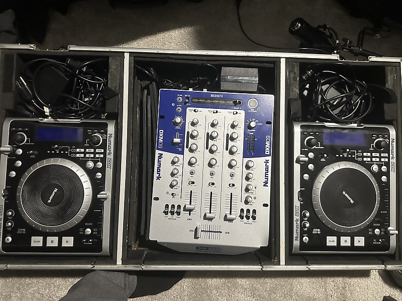 Numark DJ Setup - 2x iCDX Media Players + DXM09 Mixer in Road | Reverb