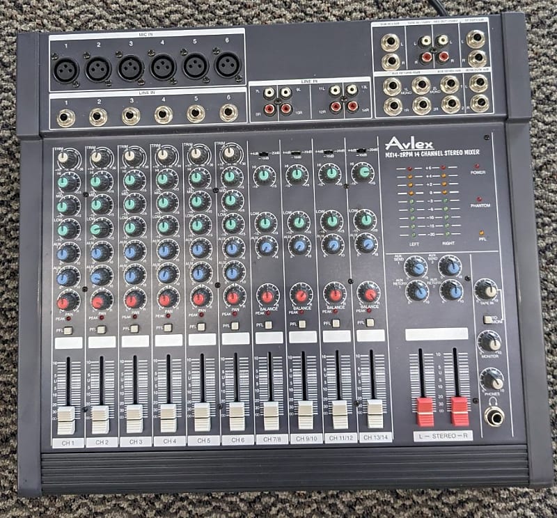 Avlex model MX14-2RPM 14 channel Stereo Mixer in great shape | Reverb