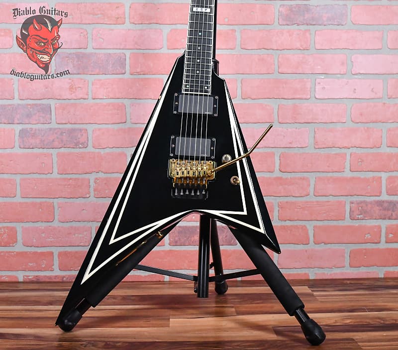 Esp Standard Series SV Black with White Pinstripes Japan 2007 | Reverb