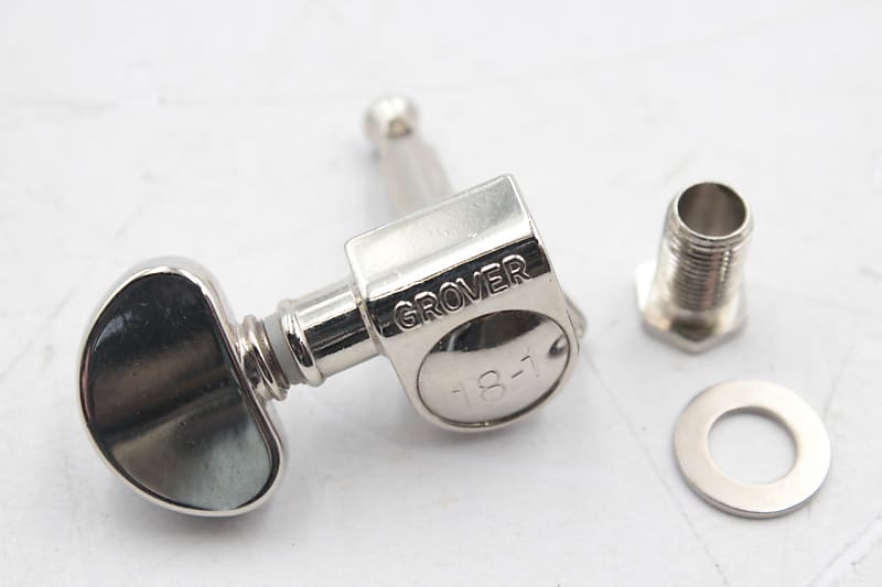 (1) Single Grover 18-1 Nickel Guitar Tuner Tuning Peg w/ | Reverb UK