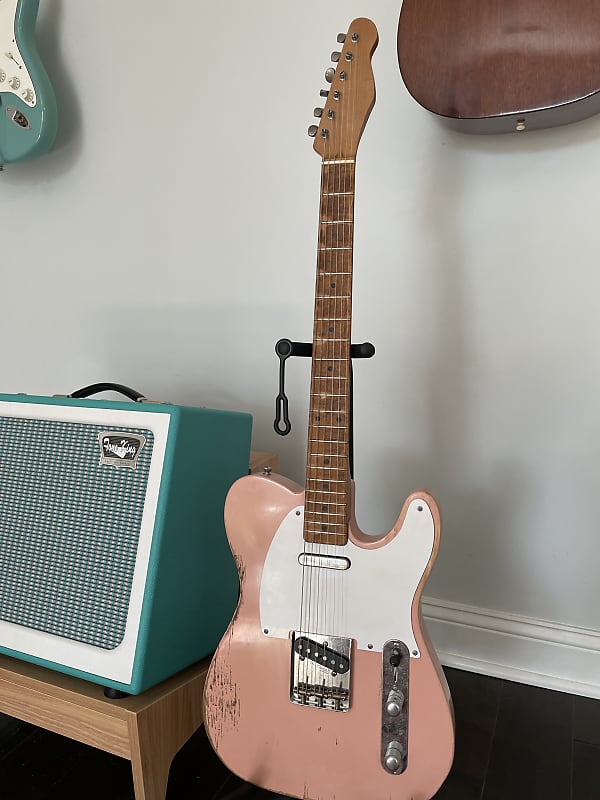 Custom Telecaster style Partscaster Guitar Shell Pink Heavy | Reverb