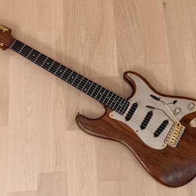 1980s Moon Custom Guitars S-Style Walnut & Ebony Superstrat | Reverb
