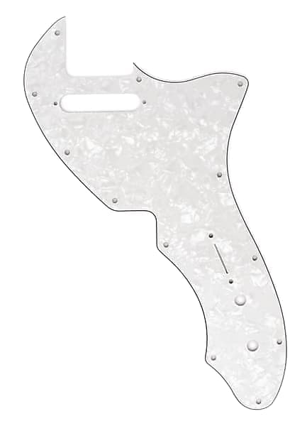 Fender Pickguard '69 Tele Thinline 12-Hole Mount White Pearl | Reverb