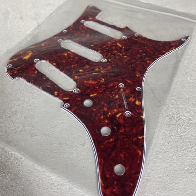 PRS Silver Sky Se pickguard 4ply red tortoise & cream pickup | Reverb