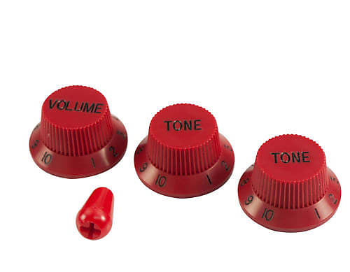 BLOOD RED STRAT KNOB SET & TIP (1V 2T) FOR | Reverb Australia