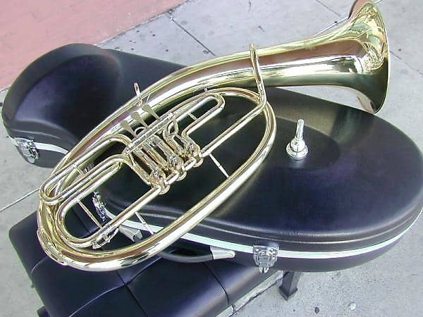 German Country Style Bb 3 Rotary Baritone & Tenor Horn | Reverb