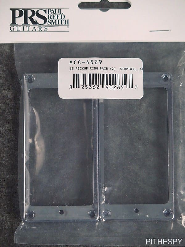 NEW PRS SE STOPTAIL PLASTIC CHROME PICKUP RINGS SET GUITAR | Reverb