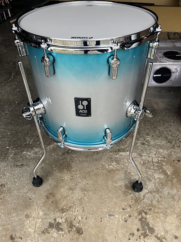 Sonor AQ2 14 diameter x 13 deep floor tom, maple - aqua | Reverb Sonor AQ2 14 diameter x 13 deep floor tom, maple - aqua | Reverb