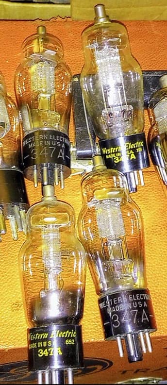 2 pcs. Western Electric 347a mesh plate engravedaudio tubes | Reverb