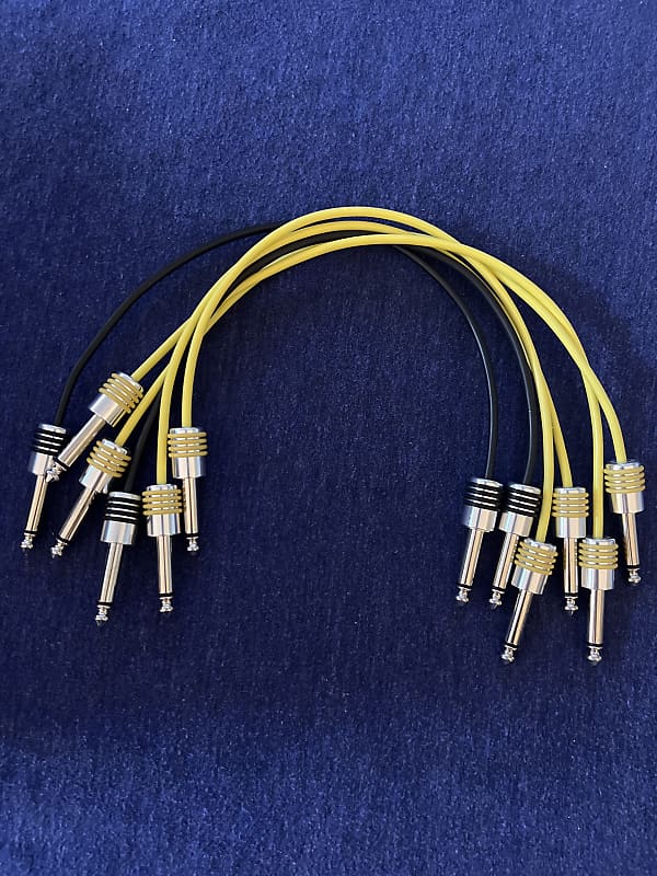 Synthesizers.com ‘A’ Series 12” Patch Cables - 6-Pack Yellow | Reverb