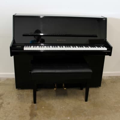Samick Polished Ebony Continental Console Piano | Reverb