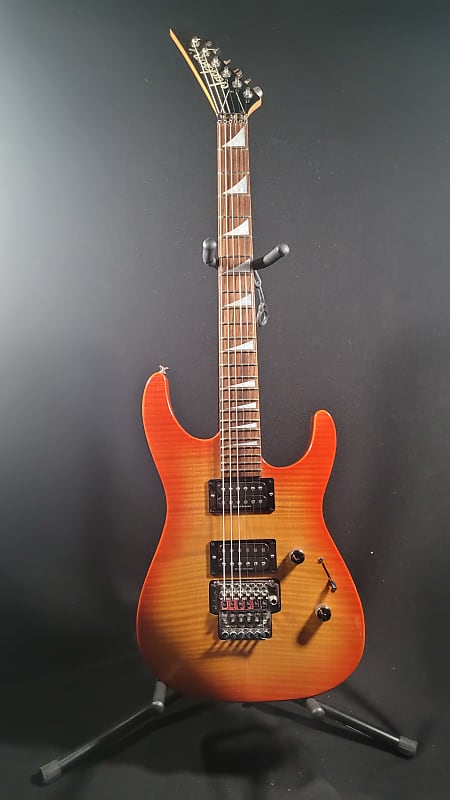 Jackson X Series DX10D Dinky MIJ Amber Sunburst Flame Top | Reverb