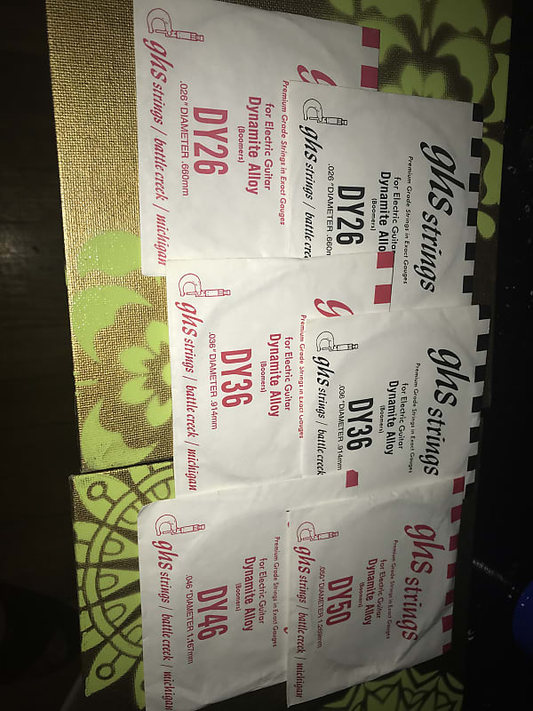 GHS Strings DY26, DY36, DY46, DY50 Dynamite Alloy | Reverb