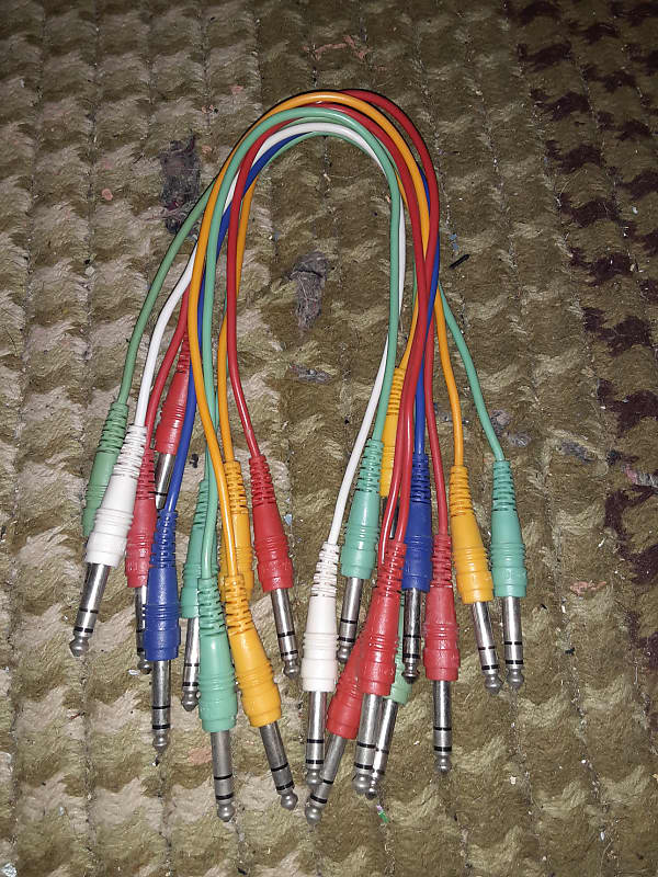 Lot Of Ten 12" Stereo Patch Cables | Reverb
