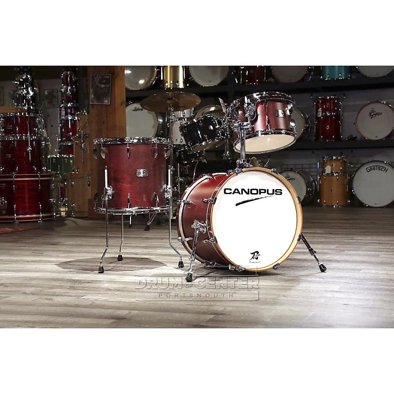 Canopus Yaiba 3pc Bop Drum Set Dark Wine Red Matte Lacquer | Reverb