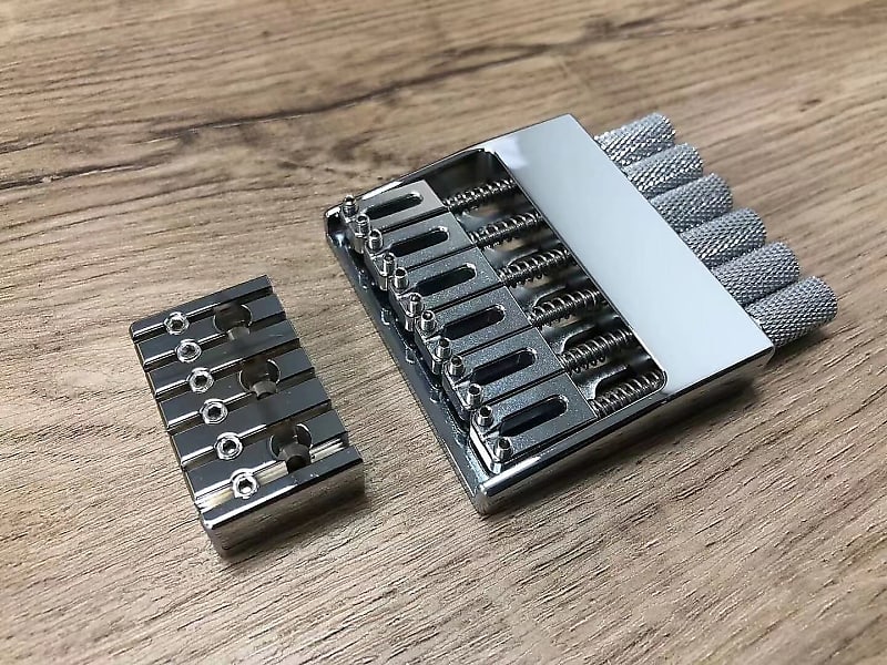 Chrome Headless Guitar Tremolo Bridge Tailpiece with Nut | Reverb