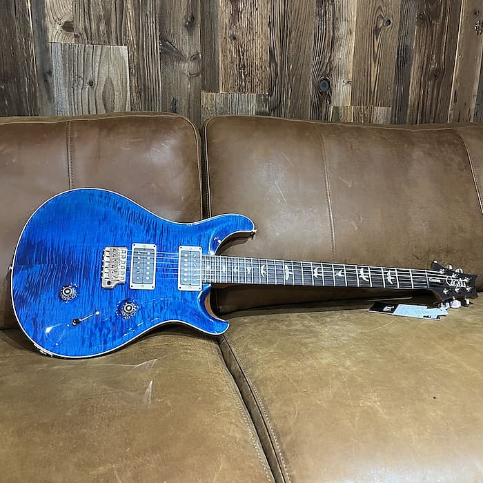 PRS Custom 24, Pattern Thin Neck, Aquamarine | Reverb