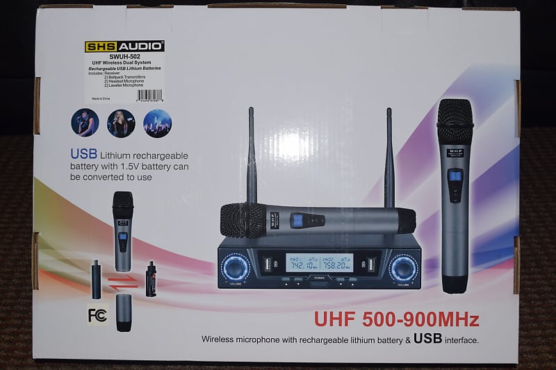 SHS AUDIO UHF Rechargeable Wireless Dual System SWUH-502 | Reverb