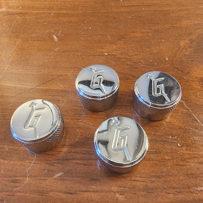 Authentic Gretsch Chrome Logo Arrow Knobs | Reverb