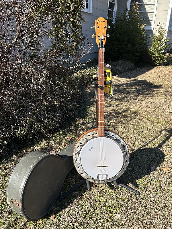 Framus 13220 Texan 5 String Banjo w/ case 1973 - Natural | Reverb