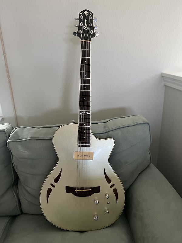 Crafter SAT Hybrid Acoustic Electric 2008 - Metallic Silver | Reverb