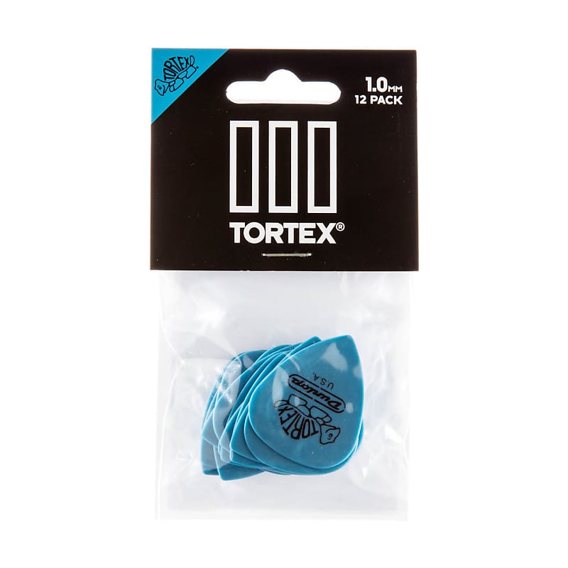 Dunlop Tortex TIII Guitar Picks - 1.00mm Blue (12-pack) | Reverb