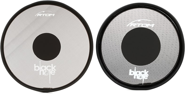 RTOM Black Hole Snap-on Mesh Practice Pad - 12" Bundle with | Reverb