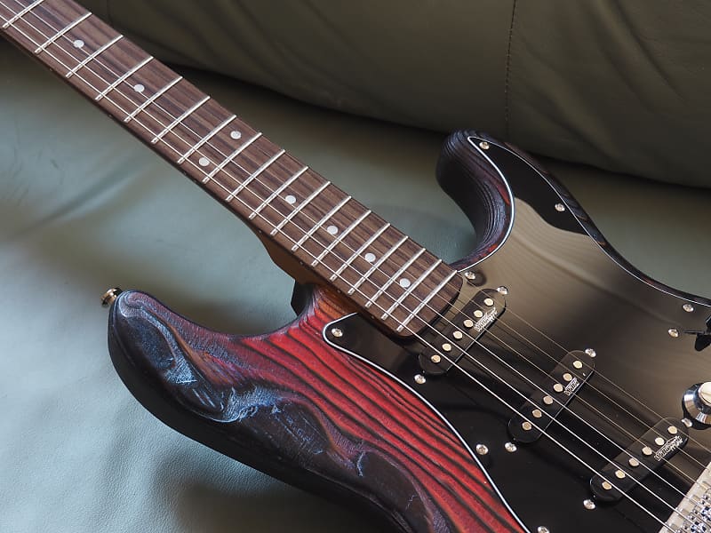 Partscaster Barncaster Hardtail Strat 2024 - Yakisugi Finish | Reverb