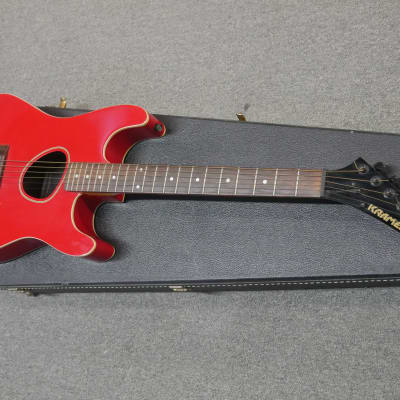 1987 Kramer Ferrington USA KFT-2 vintage white tele acoustic | Reverb