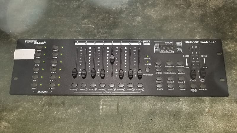 Stellar Labs DMX-192 Controller Lighting Controller Black | Reverb