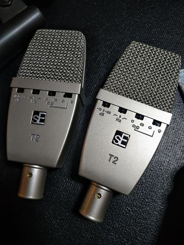 PAIR of sE Electronics T2 Large Diaphragm Multipattern | Reverb