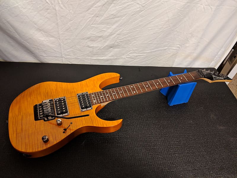 Ibanez RG320 FM Amber Flame Orange 2003 Locking Tremolo | Reverb
