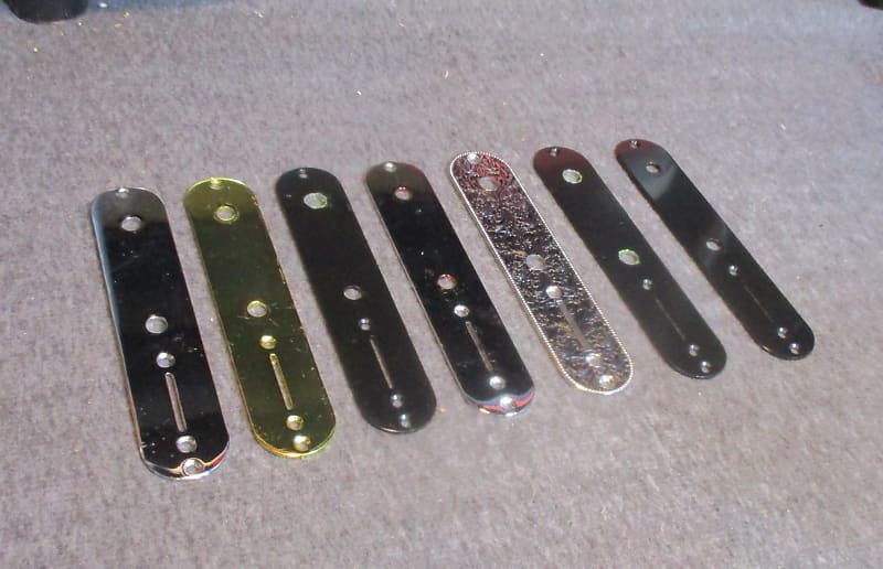 Set of 7 Metal Telecaster Control Plates | Reverb