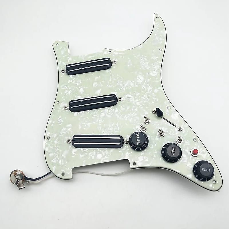 Vintage Green Pearl Loaded Prewired Strat Style Guitar | Reverb