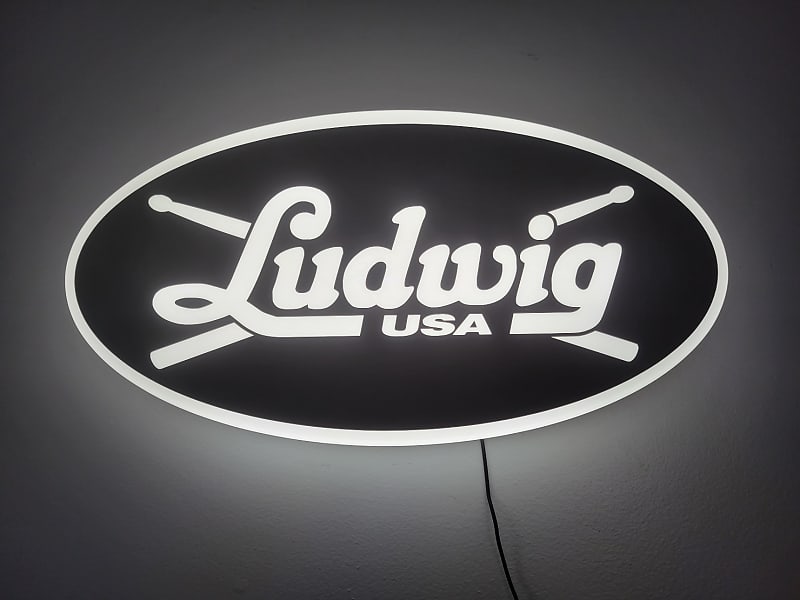 Ludwig Drums Dealer Style Light Up Sign Killer Cool Man | Reverb
