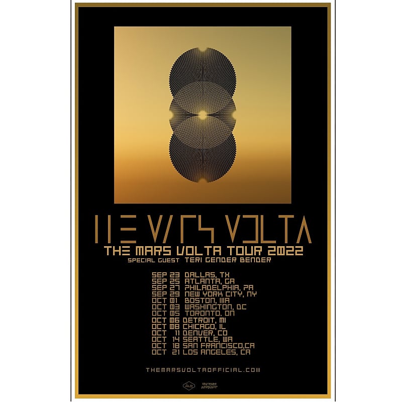 THE MARS VOLTA Tour 2022 Ltd Ed New RARE Poster! TERI GENDER | Reverb