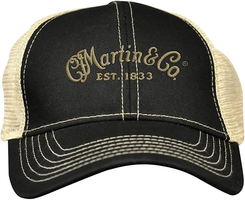 MARTIN Trucker Hat with Tan Mesh Black | Reverb