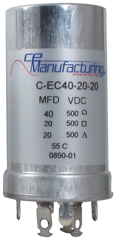 CE Manufacturing Multisection Can Capacitor, 40/20/20uf @ | Reverb