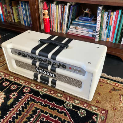 Rare! Splawn Street Rod 40 Head - White with Black Racing | Reverb