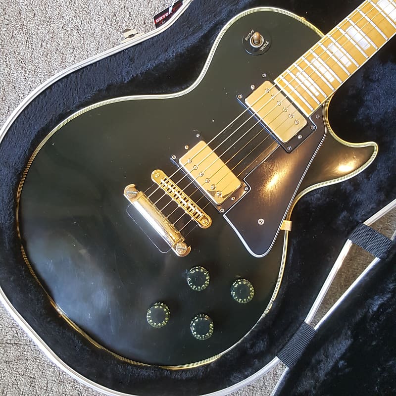 Gibson Les Paul Custom 1976 Black/Maple board | Reverb