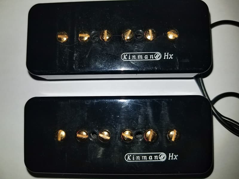 Kinman P90 Black/Gold Pickup Set | Reverb