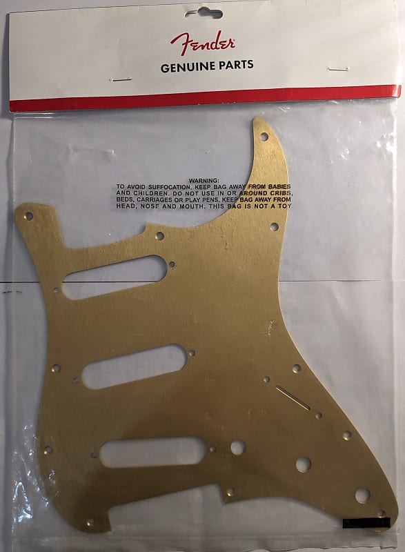 Fender Gold anodized Stratocaster pickguard. 11-hole 2020s - | Reverb
