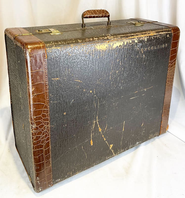 Brown Excelsior Accordion Hard Case 22" x 17" x 10" (55.5cm x | Reverb